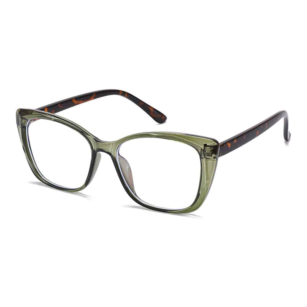 Ochelari PC anti-lumina albastra Techsuit (PC28016-C8) Cat Eye Green ...
